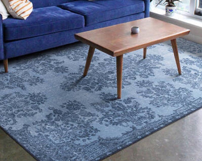 Royal Blue Bedroom Aesthetic Rug, High Quality Material, One of Kind ...