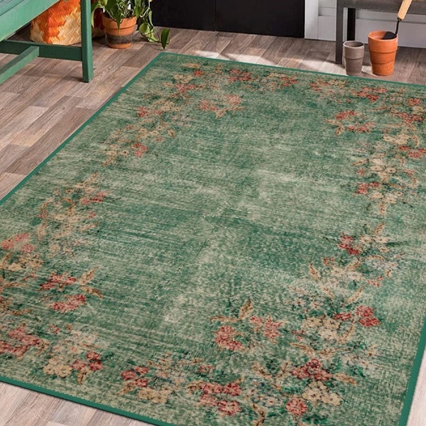 Green Area Rug - Etsy
