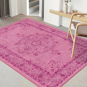 Pink Rugs for Bedroom Aesthetic, Vintage Style Teppich, Best Quality ...