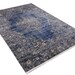 Blue Vintage Style Rug, Blue Rug for Living Room, Distressed Faded Area ...