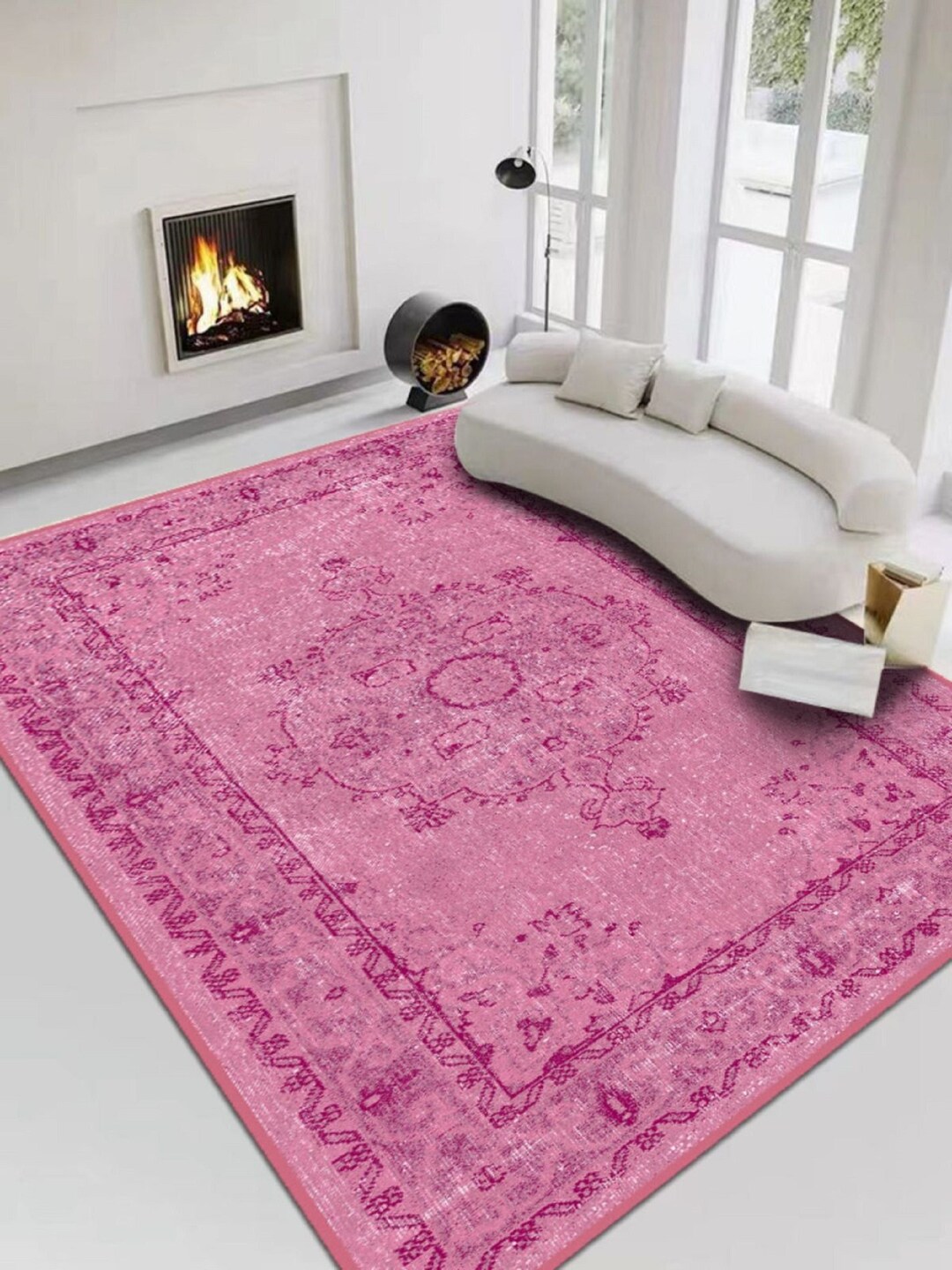 Pink Rugs for Bedroom Aesthetic Vintage Style Teppich Best - Etsy