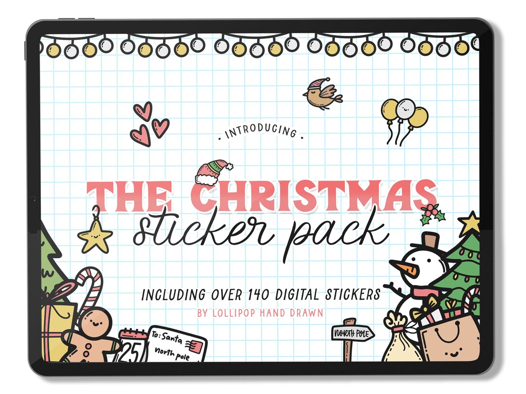 Christmas Digital Stickers, Xmas Stickers, Winter Stickers, Goodnotes ...