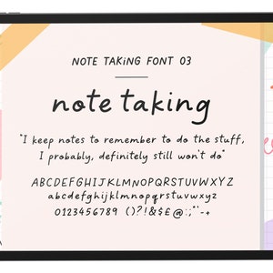 Fonts, Note Taking Fonts, Goodnotes Fonts, Procreate Fonts, Canva Fonts ...