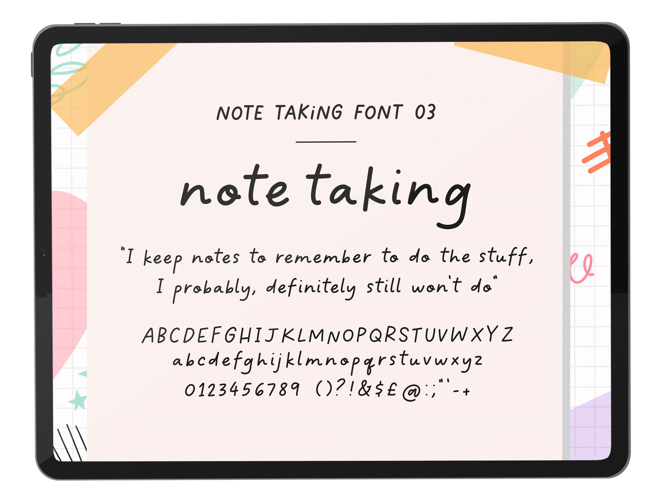 Fonts Note Taking Fonts Goodnotes Fonts Procreate Fonts - Etsy Canada