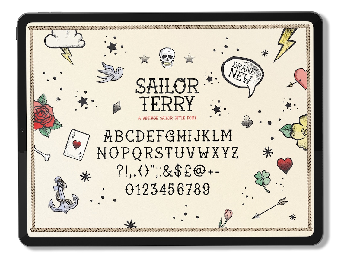 Fonts, Sailor Fonts, Tattoo Fonts, Vintage Fonts, Old School Fonts ...
