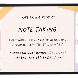 Fonts, Note Taking Fonts, Goodnotes Fonts, Procreate Fonts, Canva Fonts ...