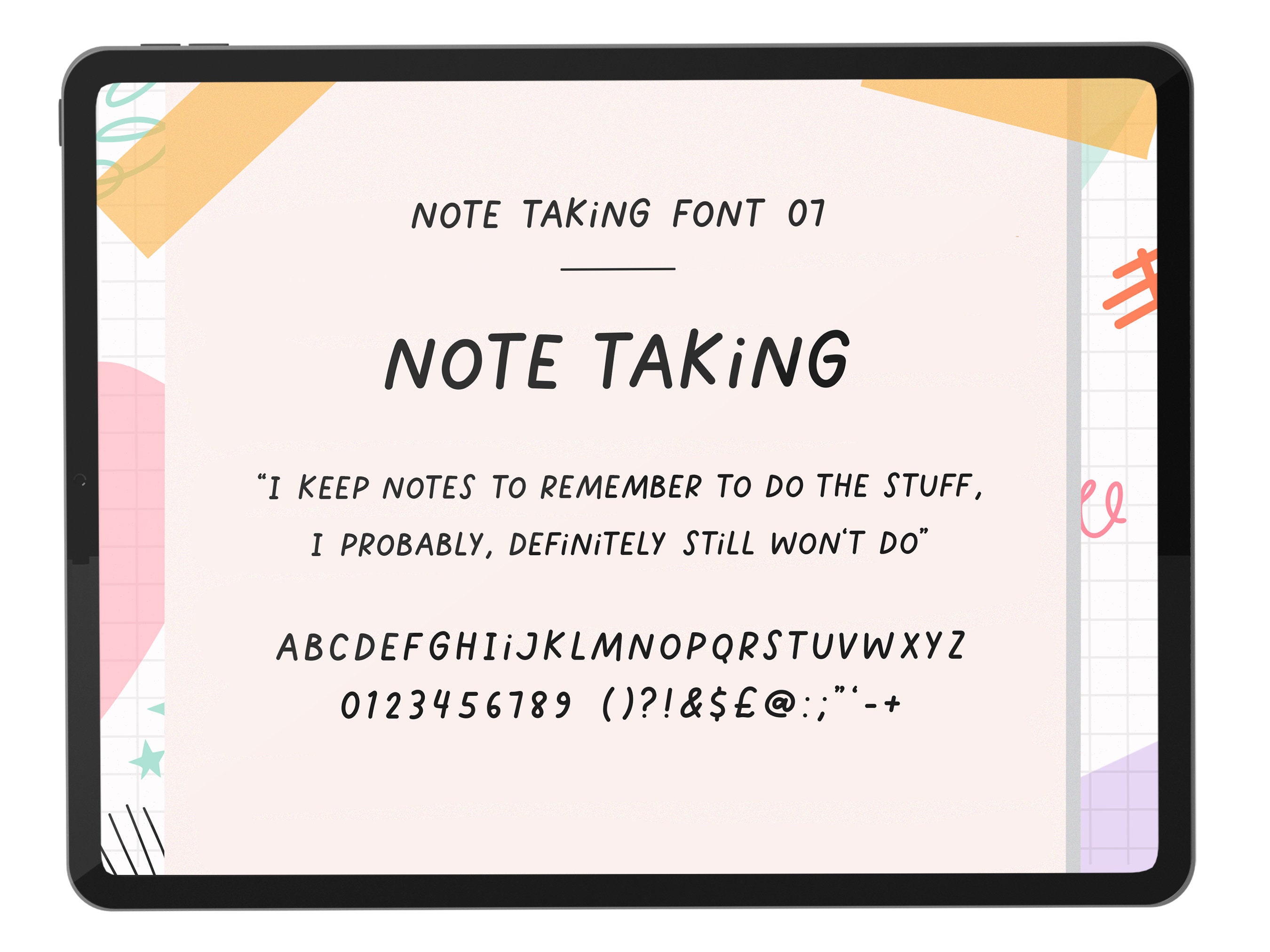 Fonts Note Taking Fonts Goodnotes Fonts Procreate Fonts - Etsy Canada