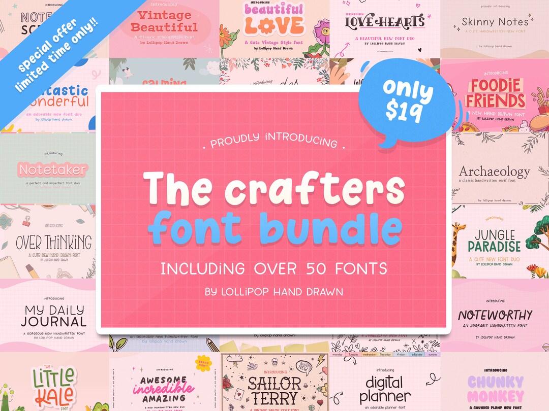 Fonts, Craft Fonts, Cricut Fonts, Font Bundles, Corjl Fonts, Procreate ...