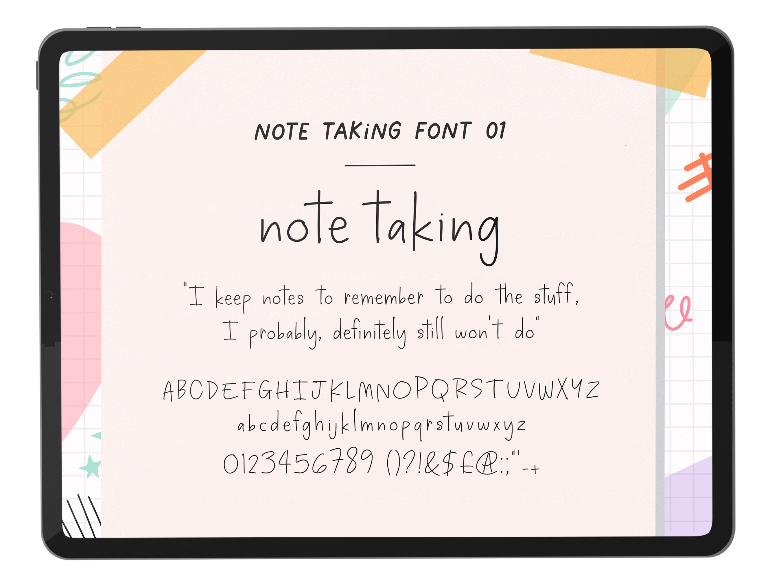 Fonts Note Taking Fonts Goodnotes Fonts Procreate Fonts - Etsy Australia
