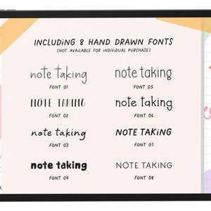 Fonts, Note Taking Fonts, Goodnotes Fonts, Procreate Fonts, Canva Fonts ...