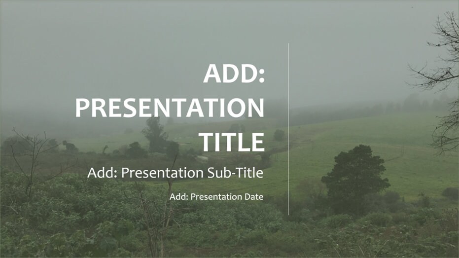 Soft Green Forest Powerpoint Template PPT - Etsy