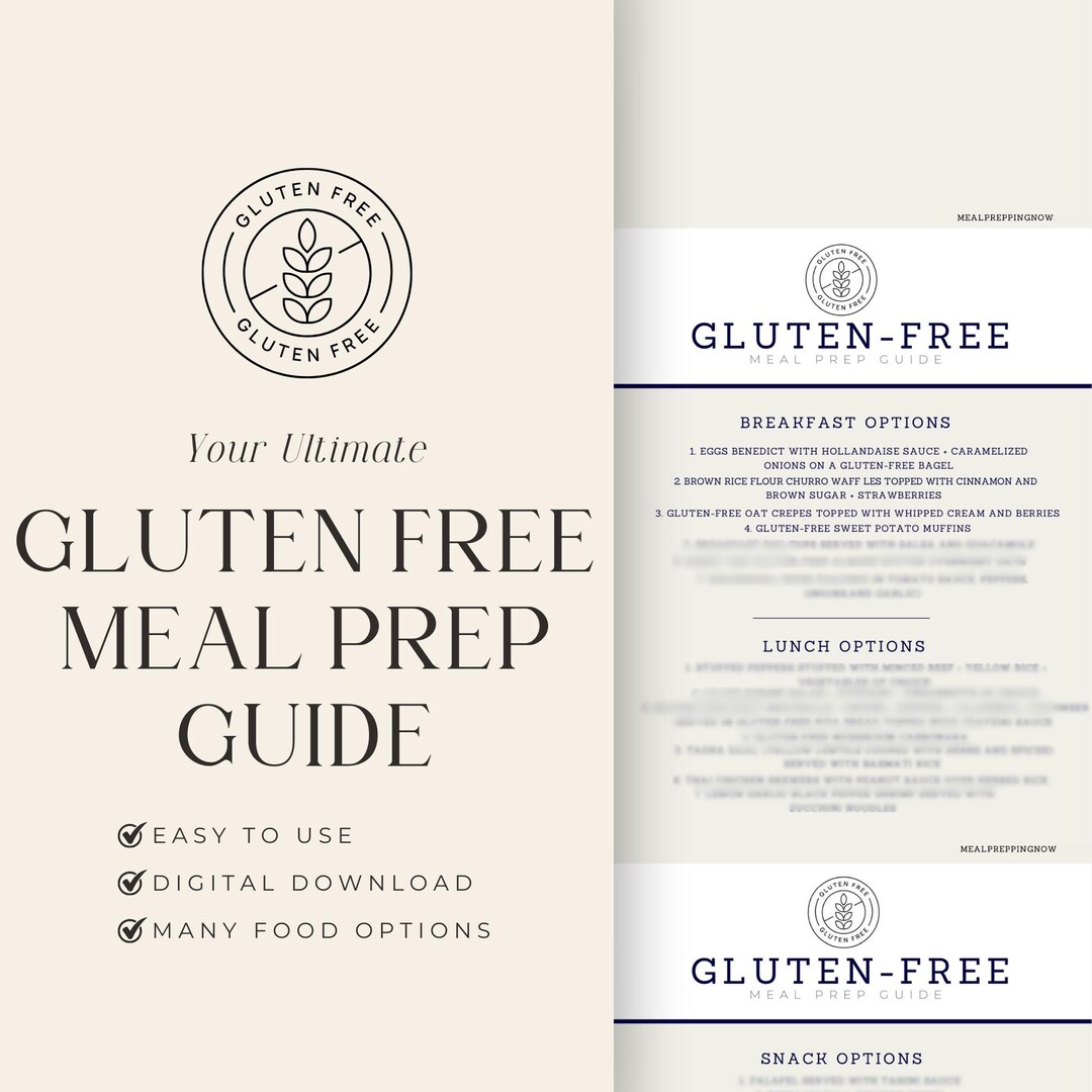 Gluten-free Meal Prep Planner Template, Meal Planner Printable, Food ...