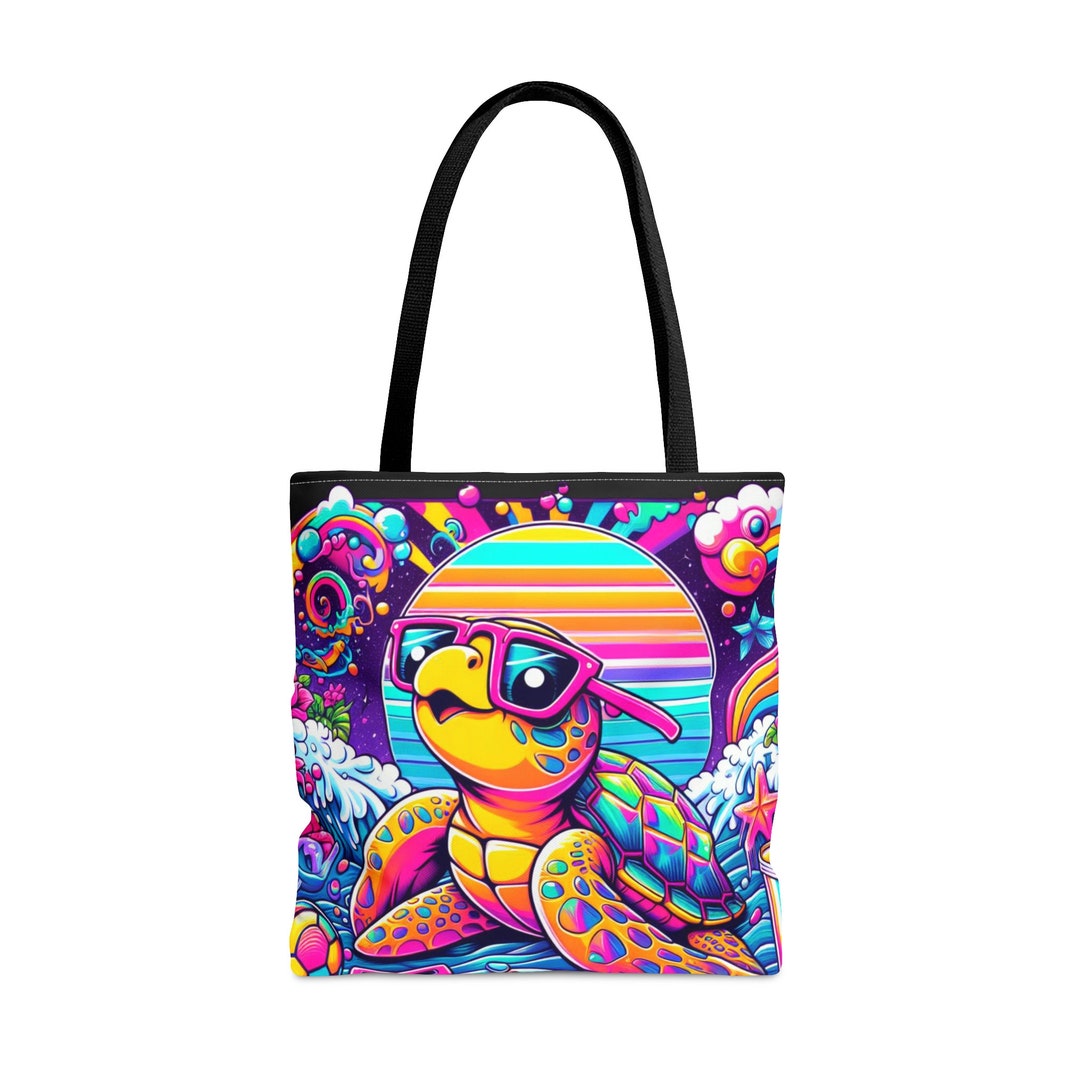 Retro 80s and 90s Inspired Freddy Th Turtle Tote Bag - Etsy
