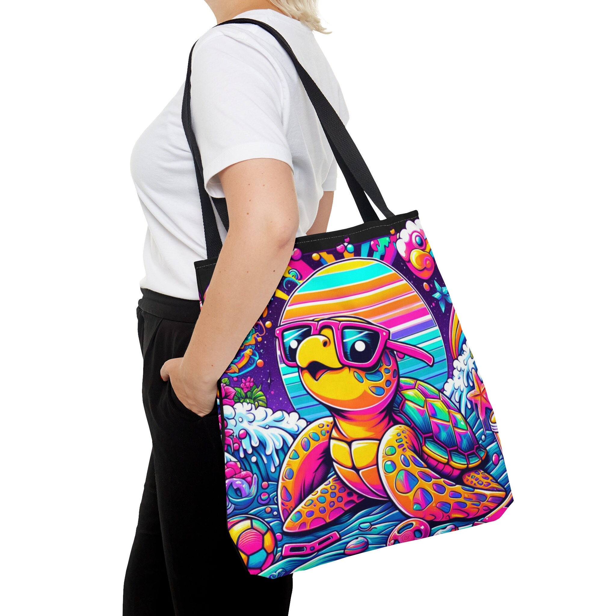 Retro 80s and 90s Inspired Freddy Th Turtle Tote Bag - Etsy