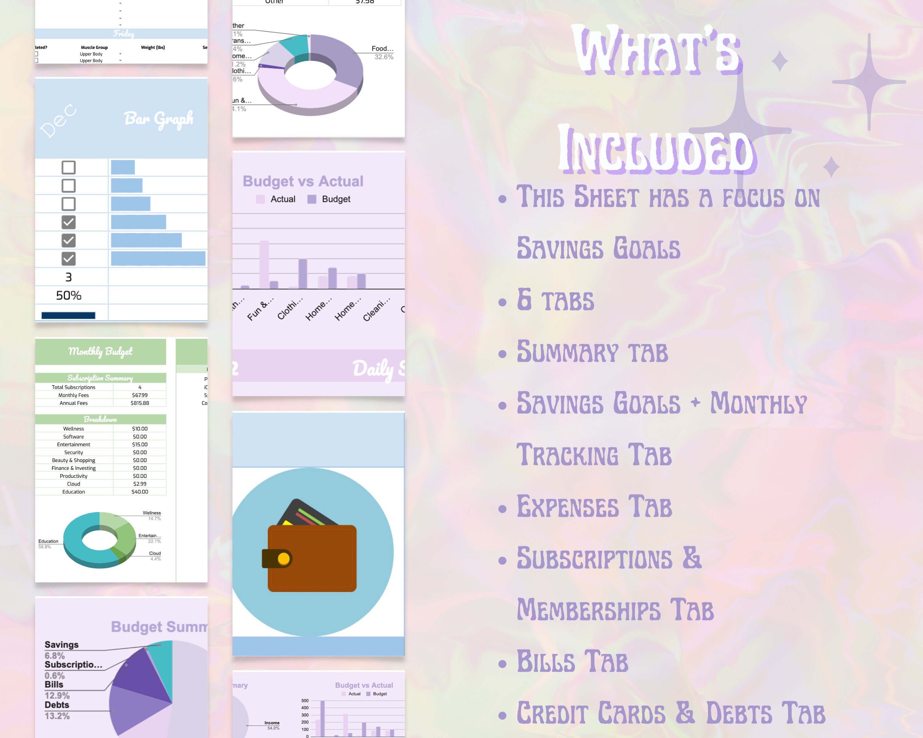 Budget Spreadsheet Template Etsy