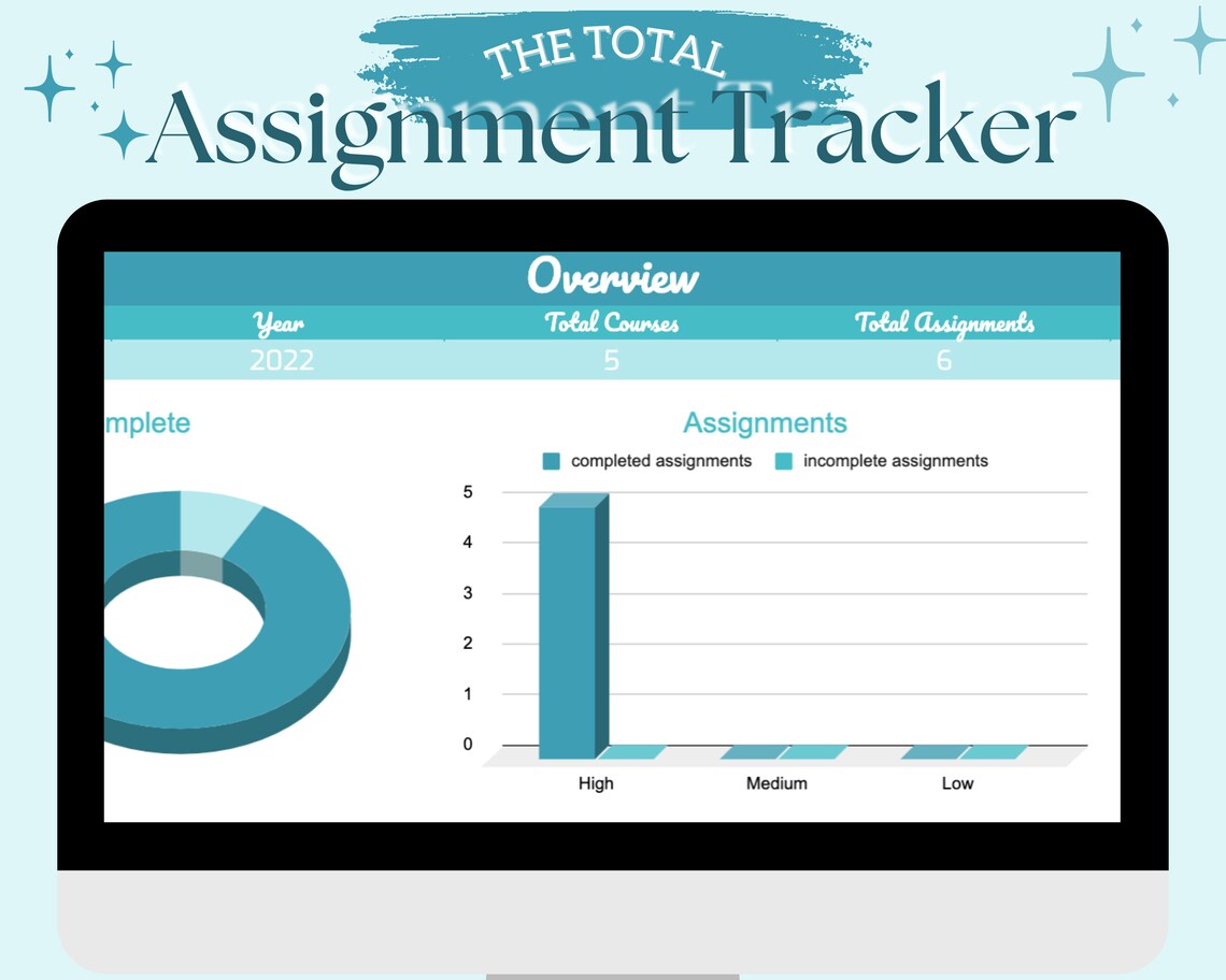 Assignment Tracker Google Sheet Template Homework Tracker Spreadsheet ...