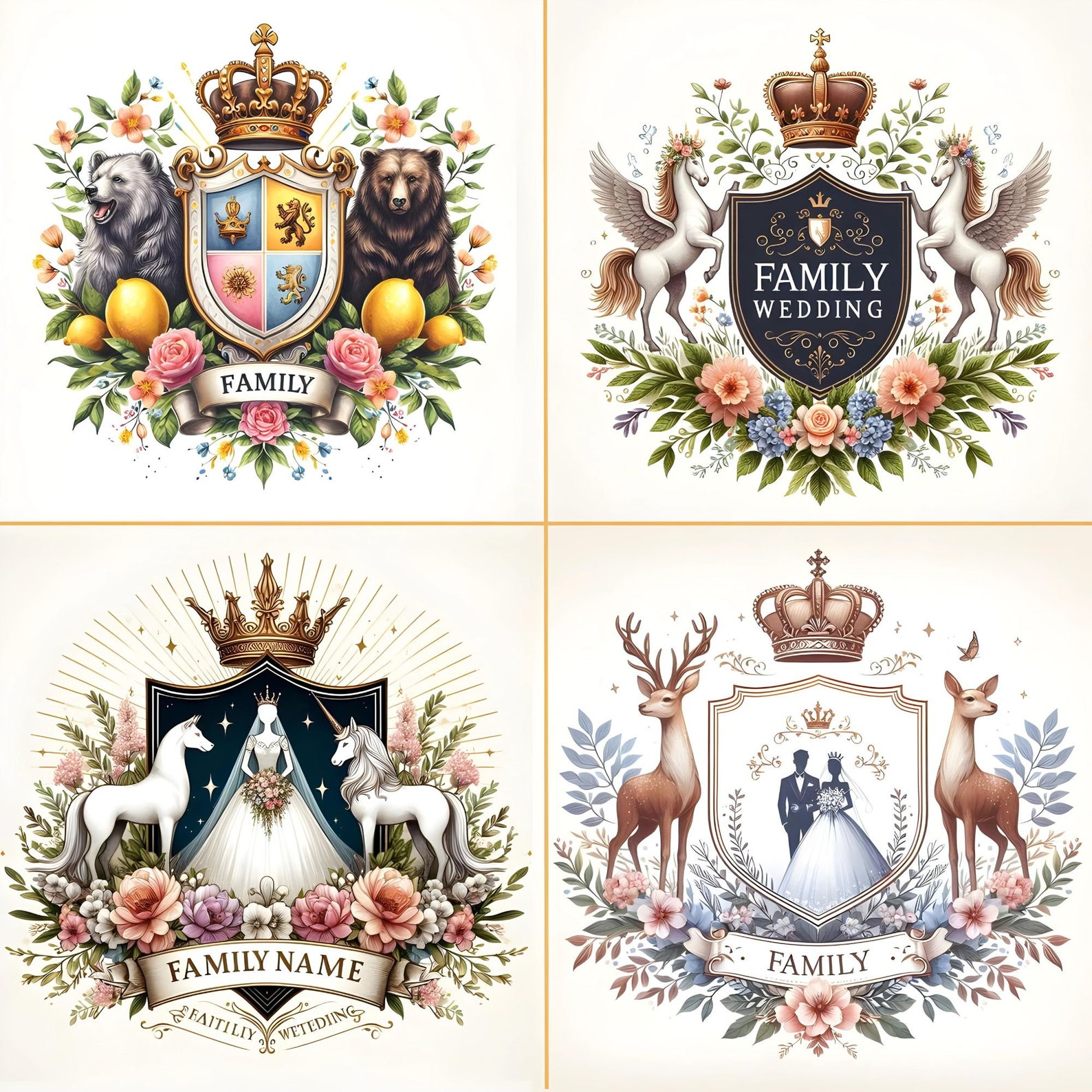 Watercolour Your Family Crest, Custom Family Crest, Crafting and ...