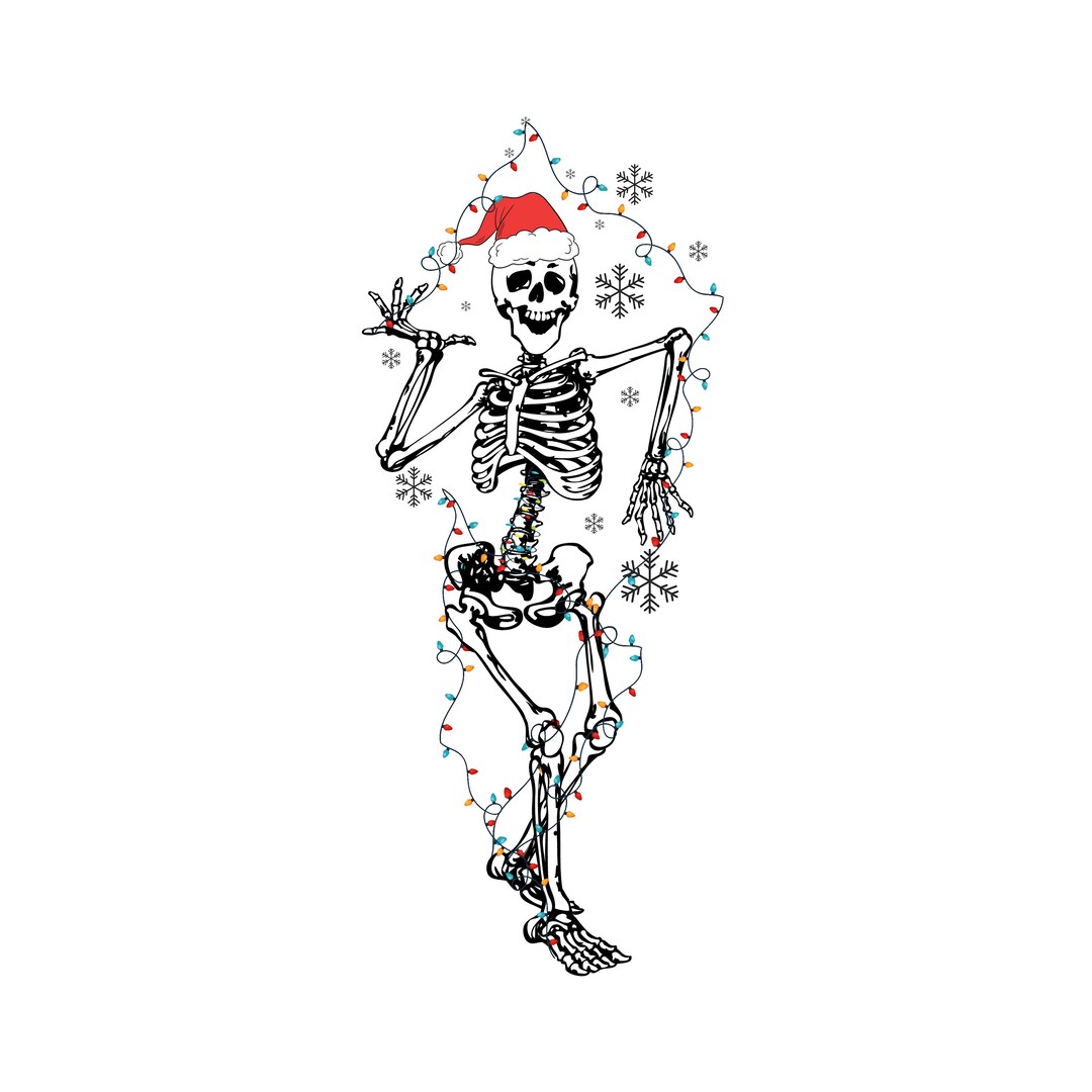 Christmas PNG, Skeleton Christmas PNG, Skull Christmas Png, Dancing ...