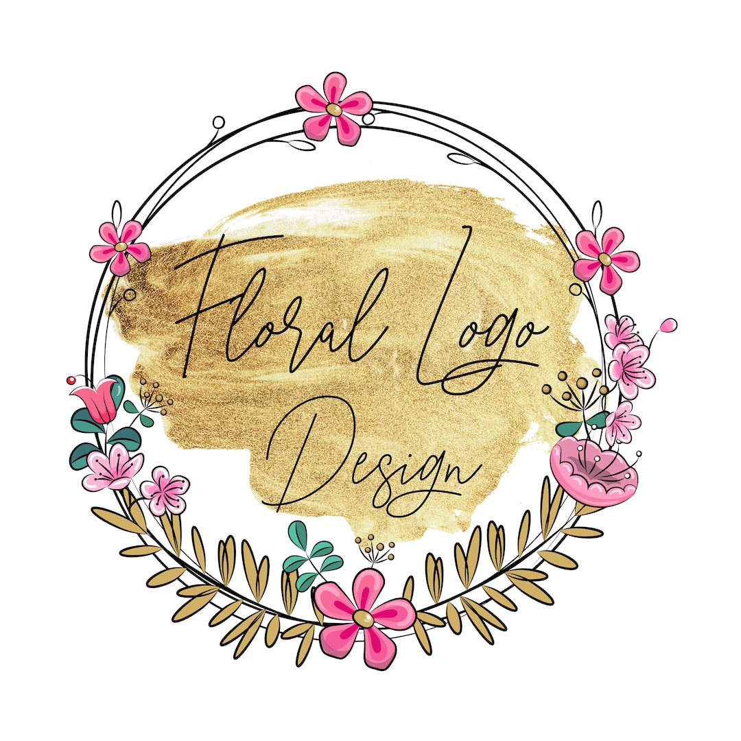 Custom Digital Logo ,floral Logo Design, Custom Branding, Craft ...
