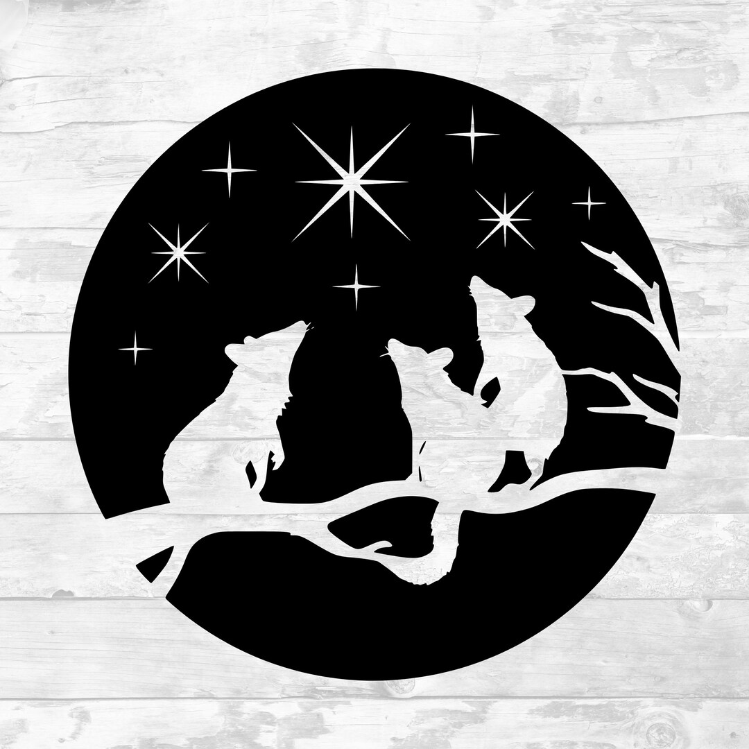 Three Possums Howling at Moon Svg, Opossum Lover Png, Funny Possum Svg ...