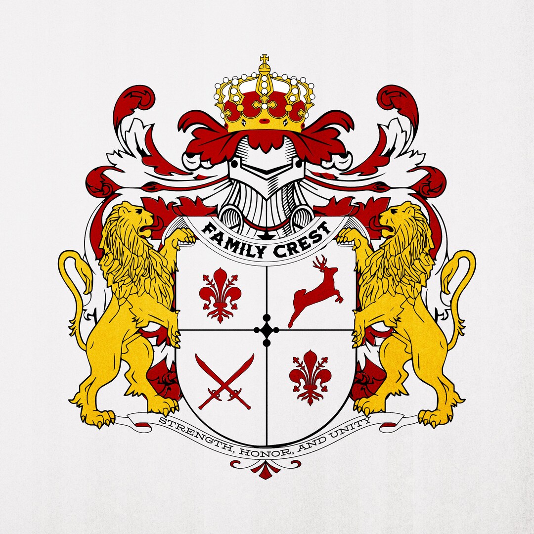 Afamily Crest Coat of Arms | Custom Logo Design | Family Crest,a Coat ...