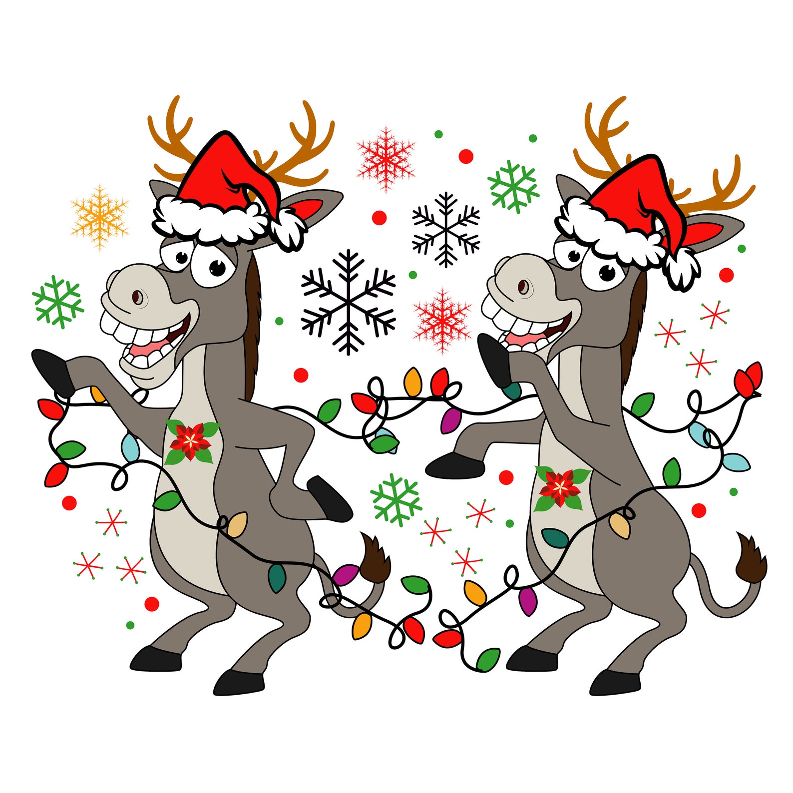 Christmas Donkey Png Sublimation Design, Christmas Donkey Png, Merry ...