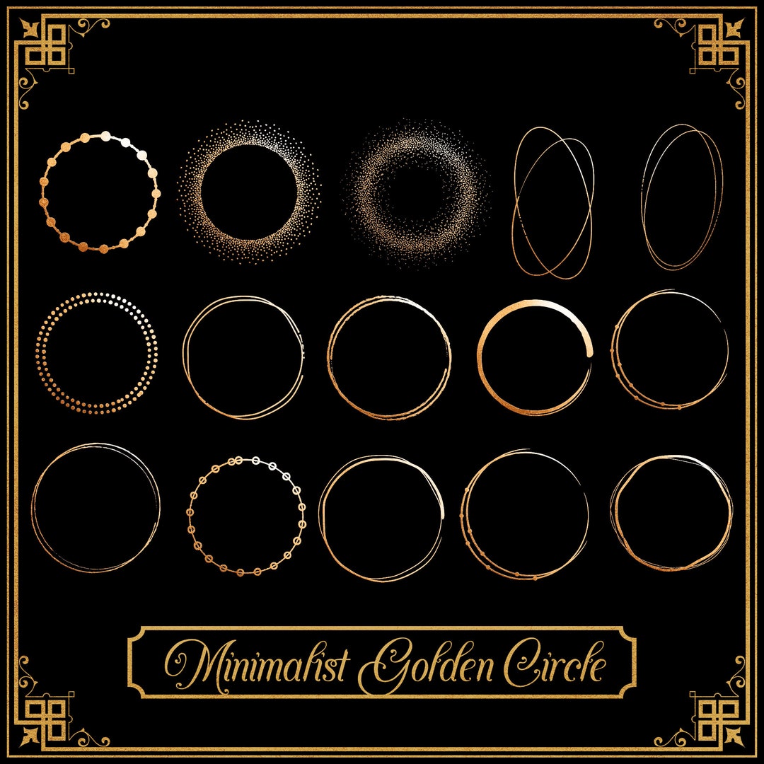 Minimalist Golden Circle Simple Golden Circle Gold Ring Circle ...