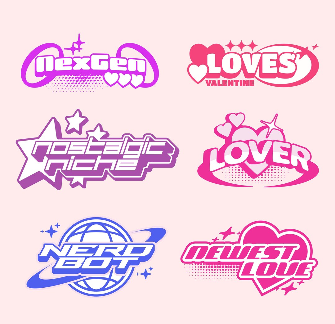 Custom Digital Y2K Logo , 2000s Logo, Y2k Vector - Etsy