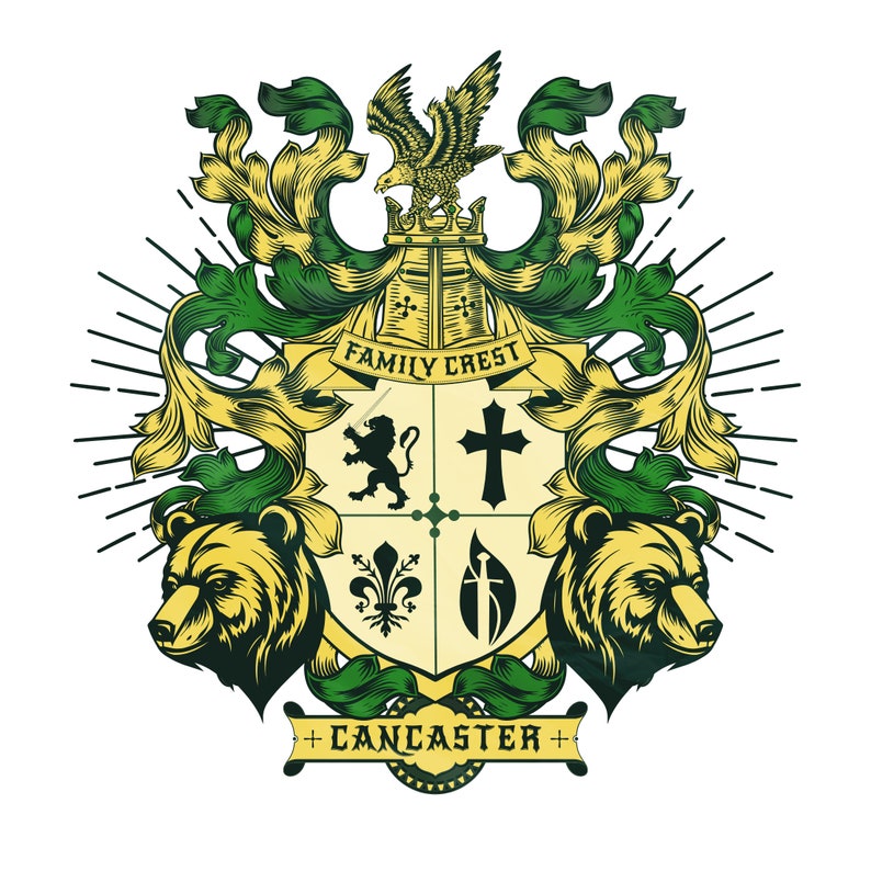 Family Crest Coat of Arms Custom Logo Design Family Crest,a Coat of ...