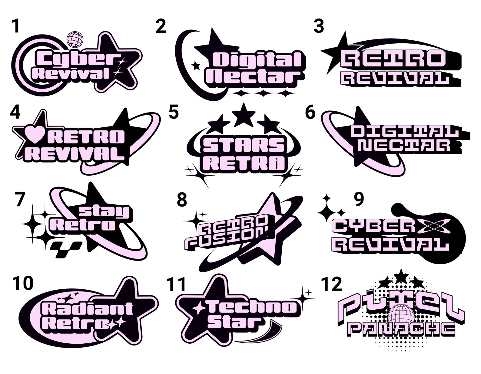 Custom Digital Y2K Logo - Etsy