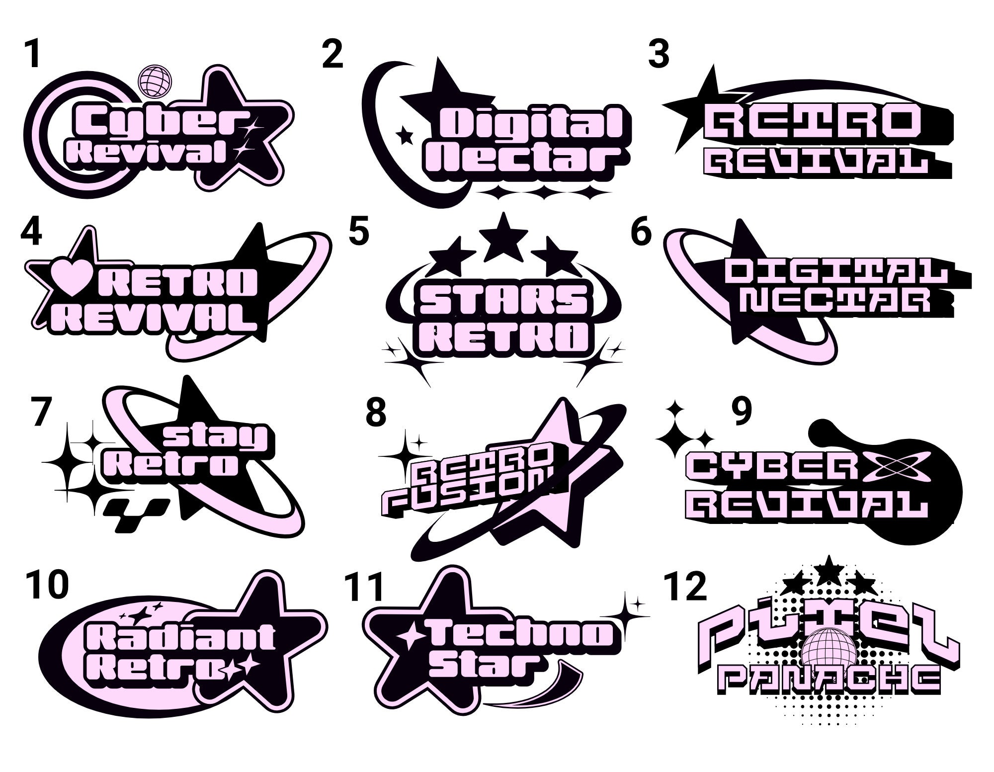 Custom Digital Y2K Logo - Etsy