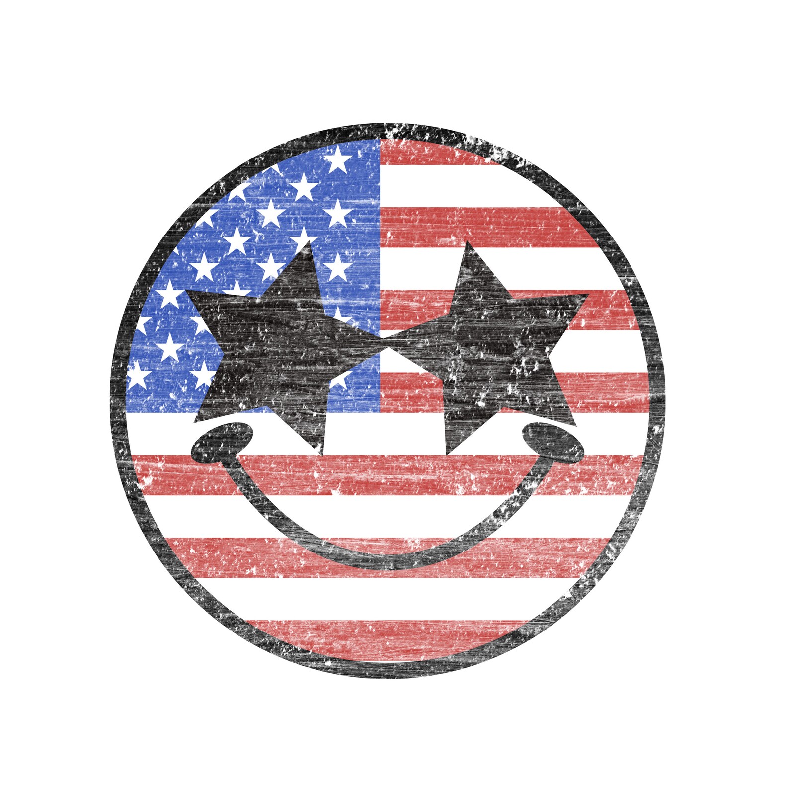 Retro American Flag Smiley Face Png, American Smiley Face Png, 4th of ...