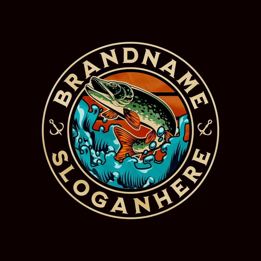 Custom Logo , Fishing Logo - Fish Logo - Fishing ,smooth Sailing ...