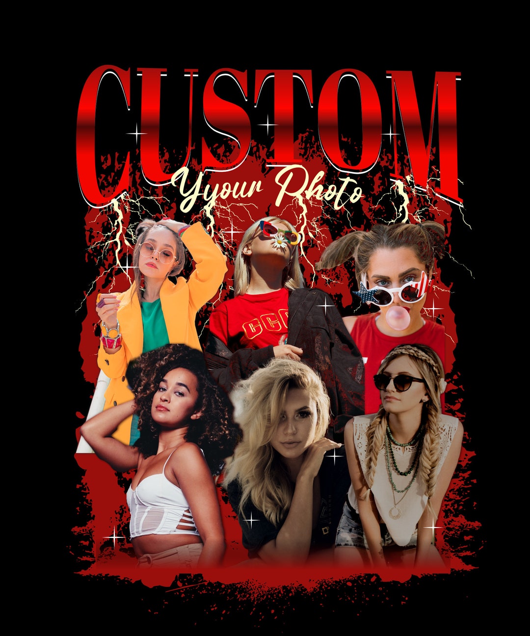 Custom Bootleg Design PNG Custom Photo Png Vintage Graphic 90s Png T ...
