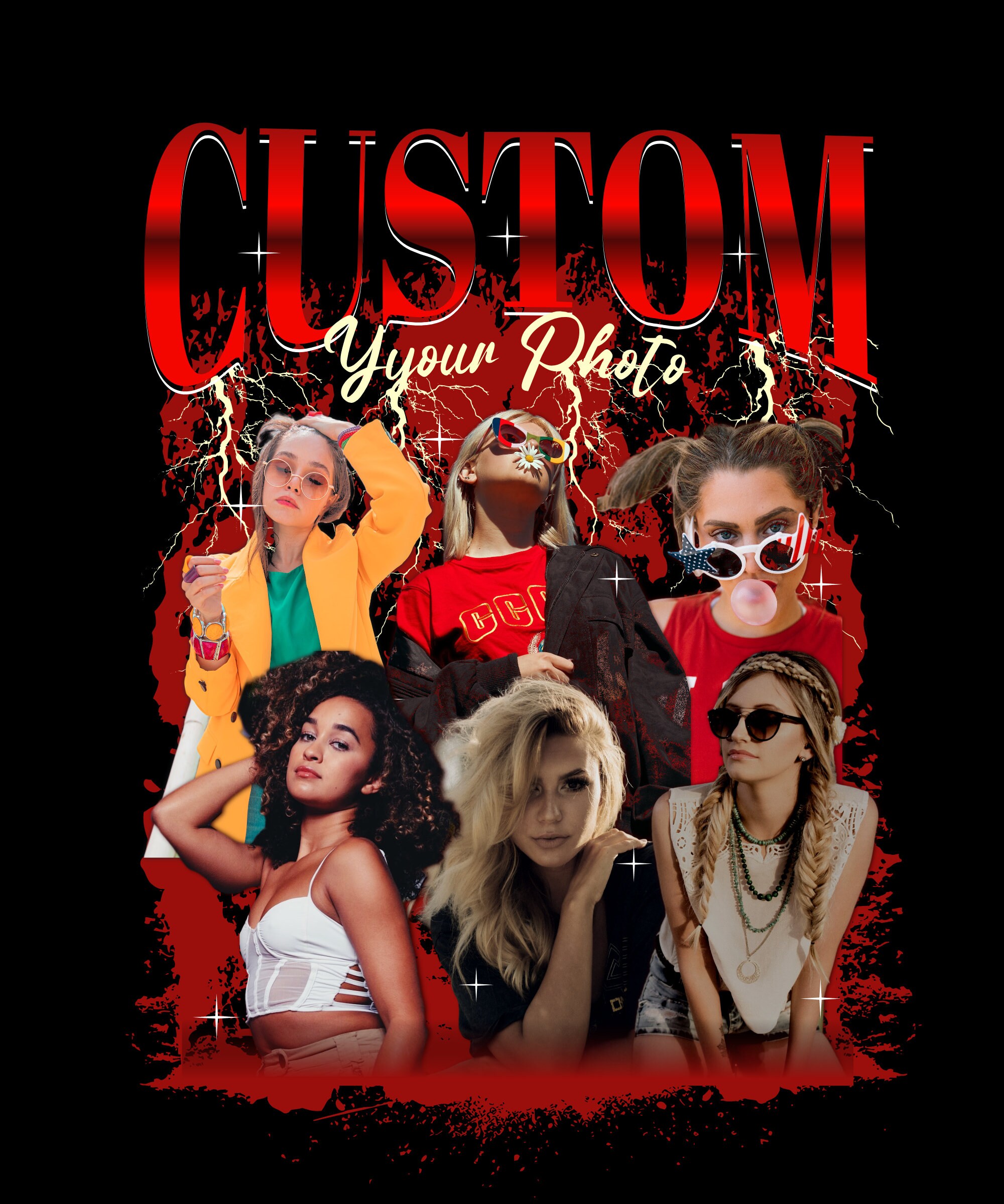 Custom Bootleg Design PNG Custom Photo Png Vintage Graphic 90s Png T ...