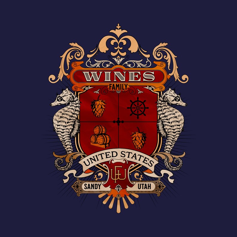 Family Crest Coat of Arms | Custom Logo Design | Family Crest - Etsy