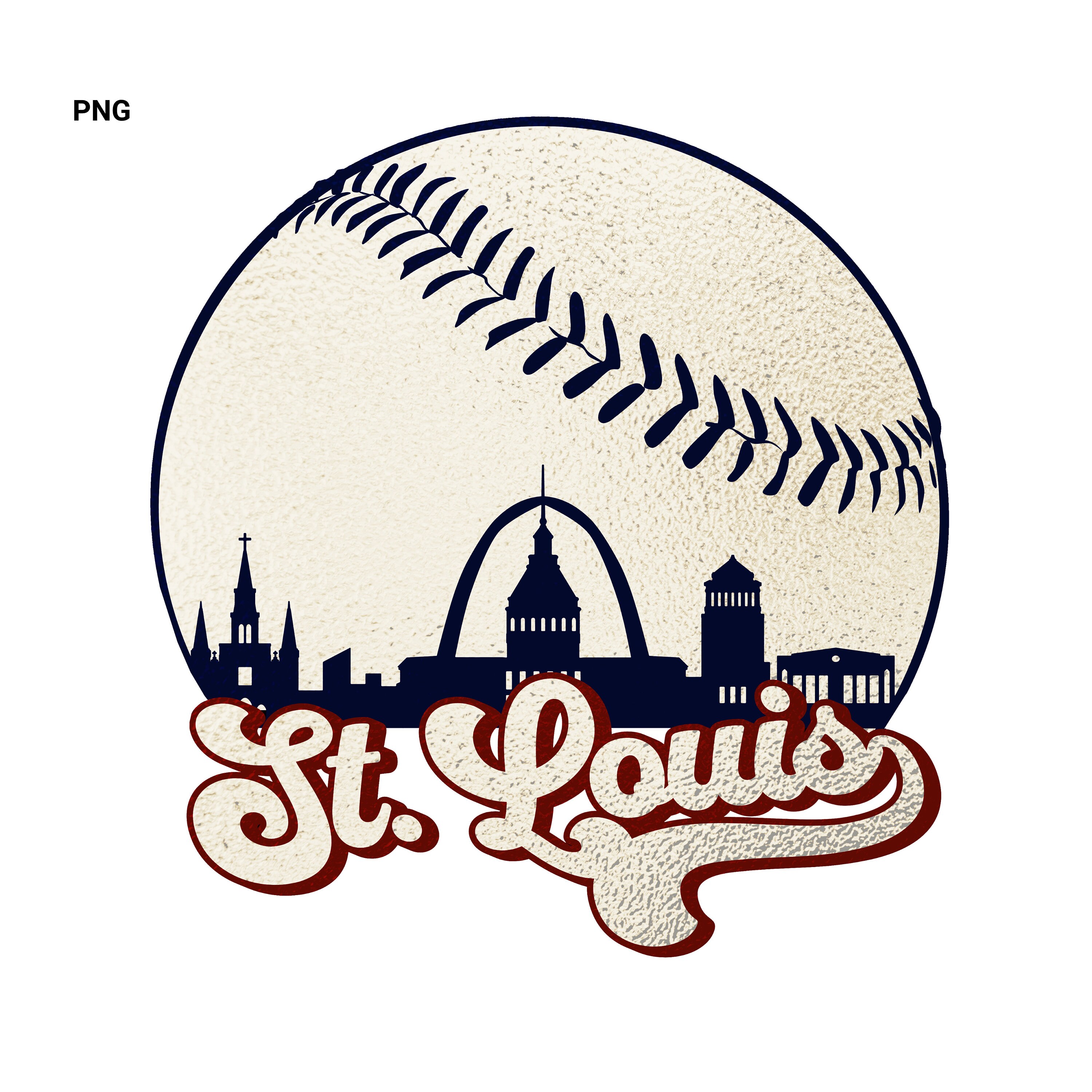 St. Louis Baseball Skyline SVG, PNG - Etsy