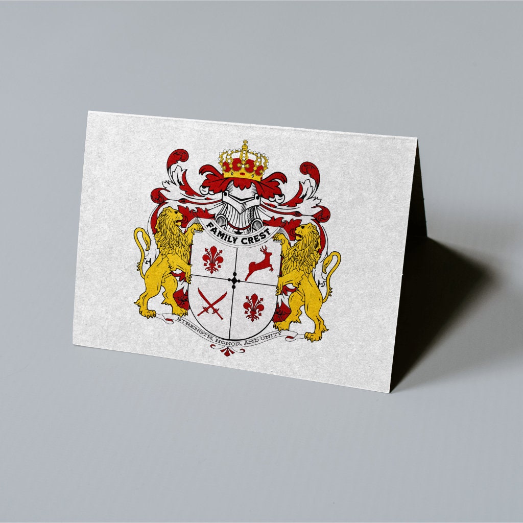 Afamily Crest Coat of Arms | Custom Logo Design | Family Crest,a Coat ...