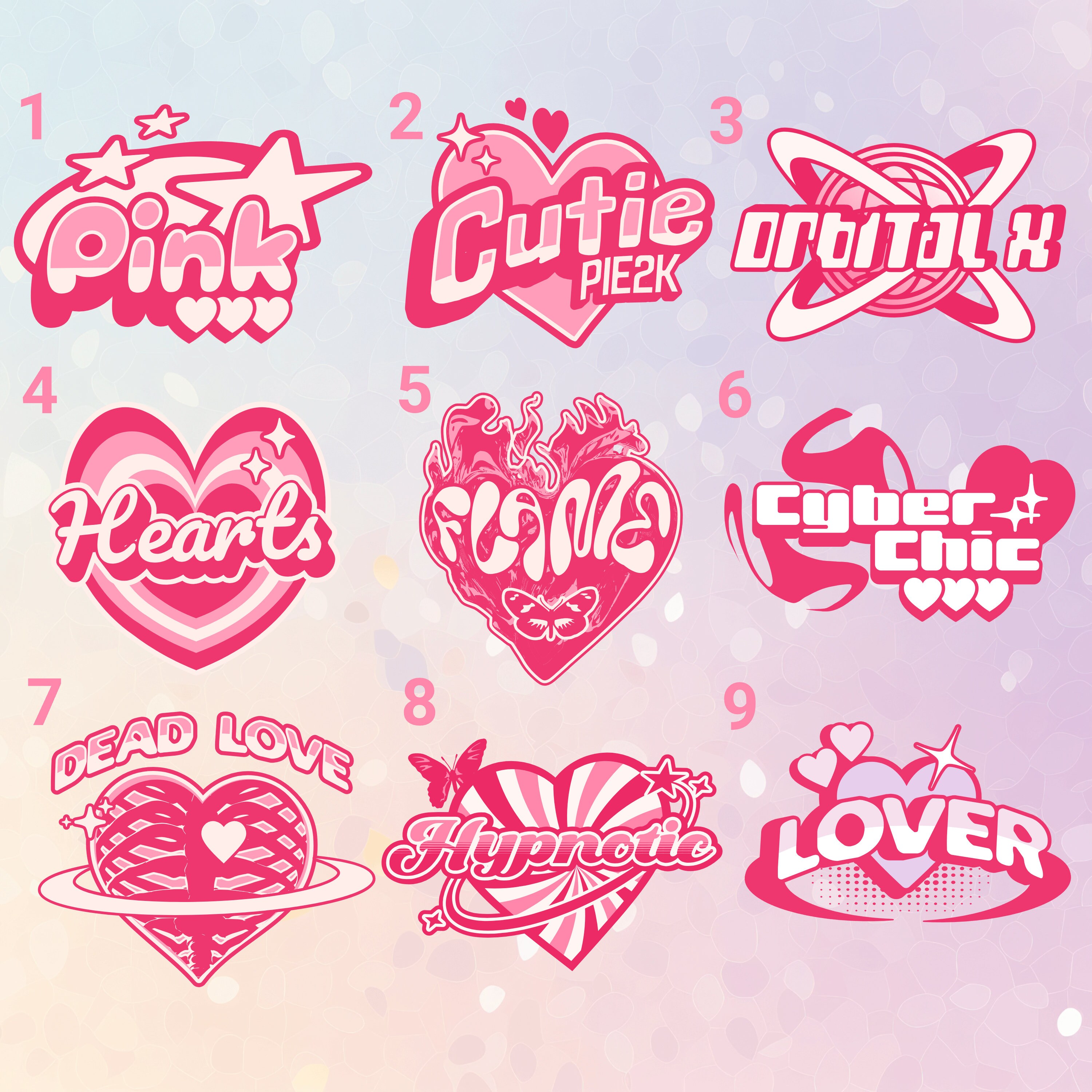 Custom Digital Y2K Logo - Etsy