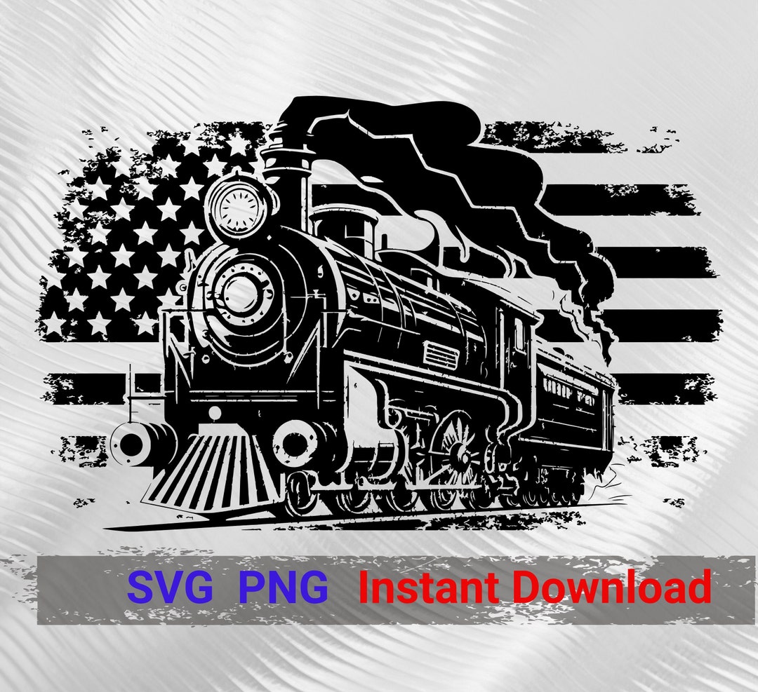 Us Train Svg File Us Train Stickers Train Illustration Us Train Svg