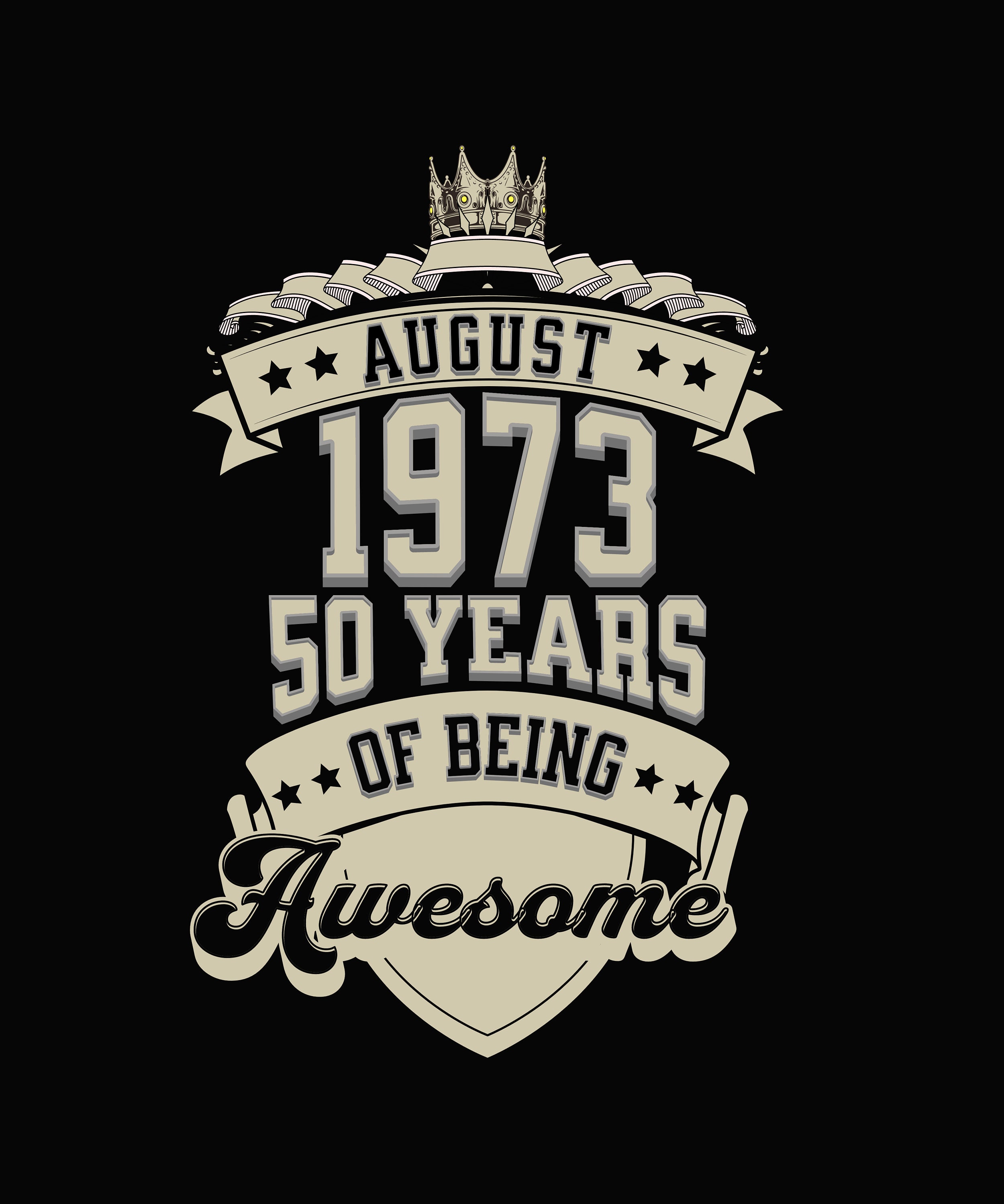 January 1973 50 Years of Being Awesome PNG, Birthday Png,limited Edition - Etsy
