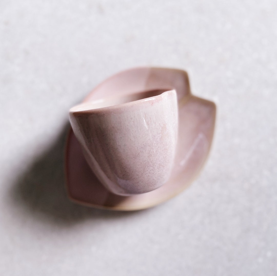 Sakura Tea Cup and Saucer Set Japanese Pottery - Etsy