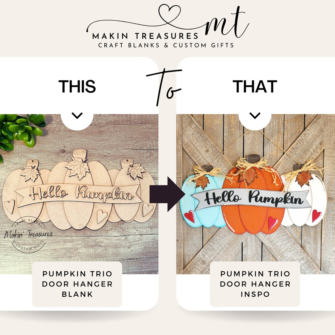 DIY Hello Pumpkin Door Hanger / Wreath Add on / Hello Pumpkin / DIY ...