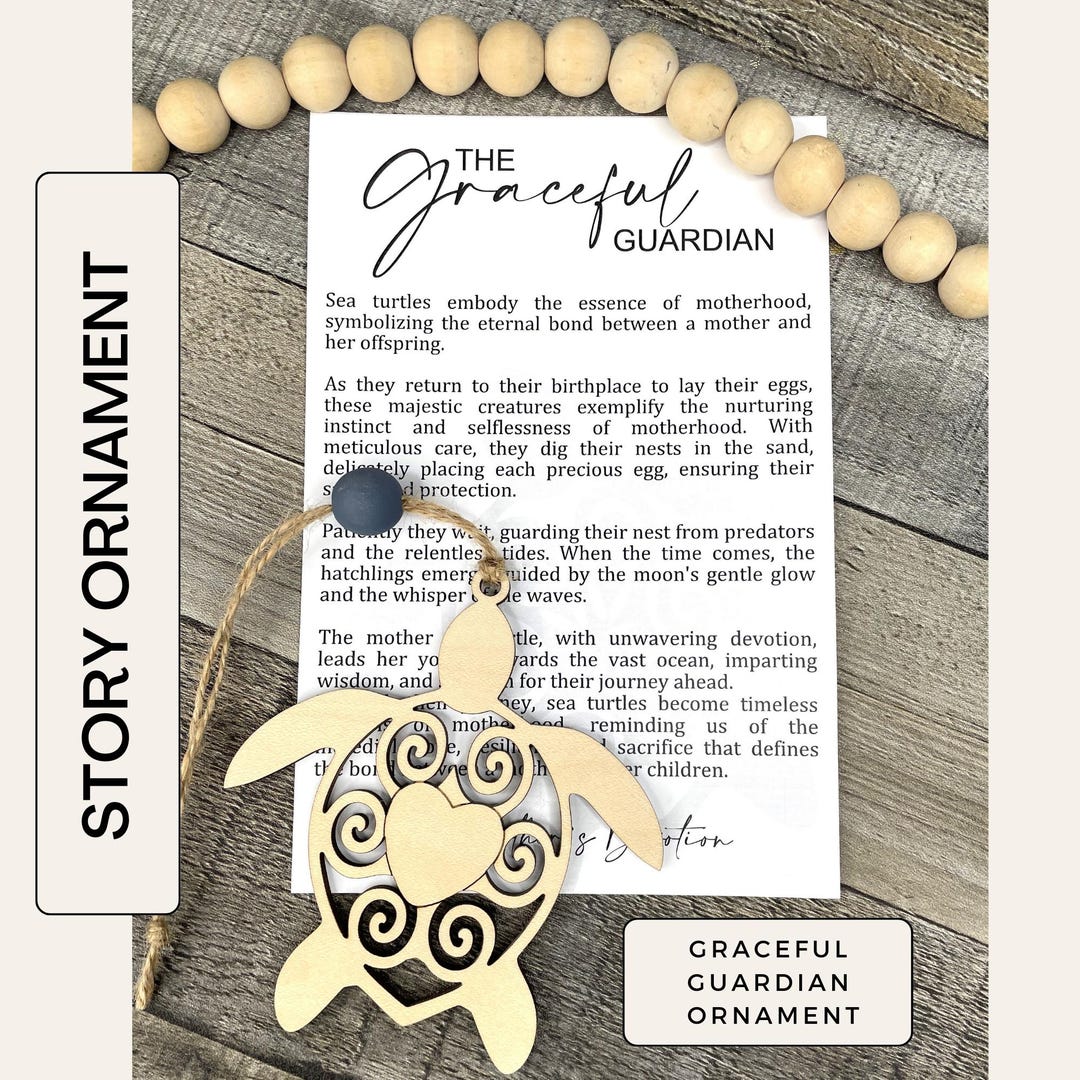 The Graceful Guardian Turtle Story Ornament | Sea Turtle Keepsake ...