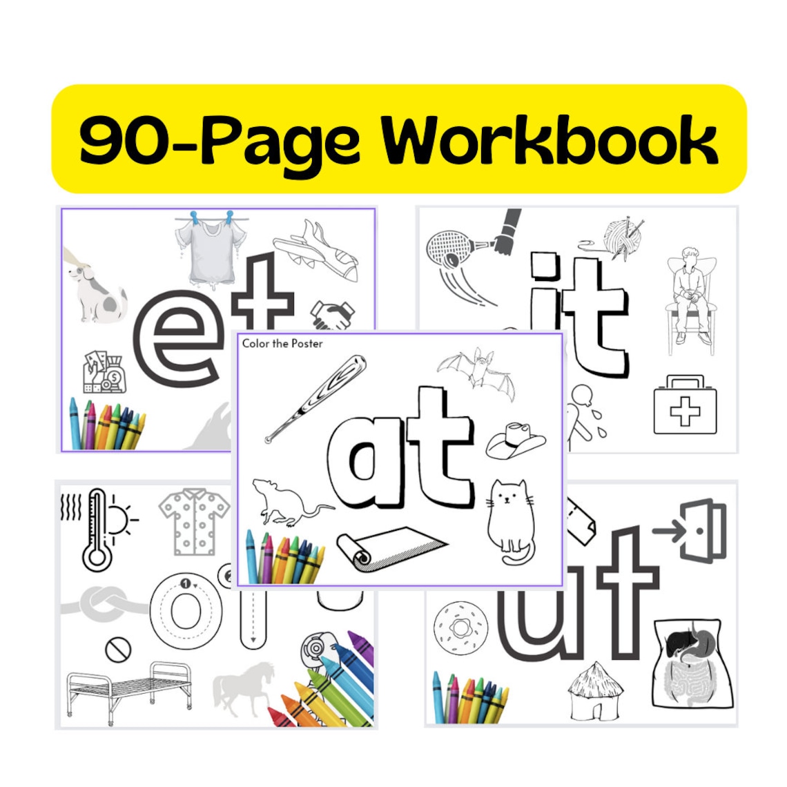 At Et It Ot Ut CVC Word Family Bundle Activity - Etsy