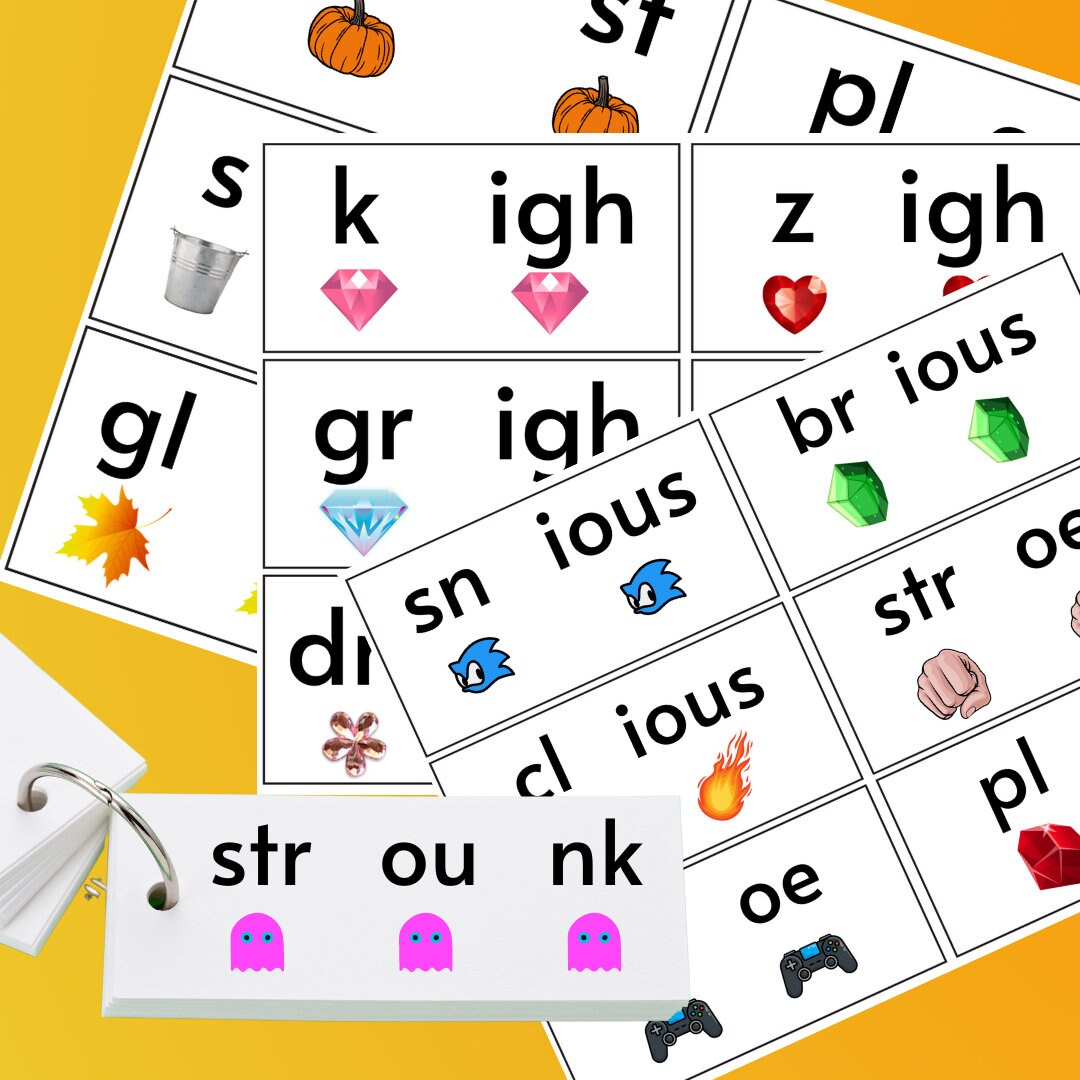 100 Nonsense Word Cards | Dipthongs | Vowel Teams | Decoding | WHITE ...