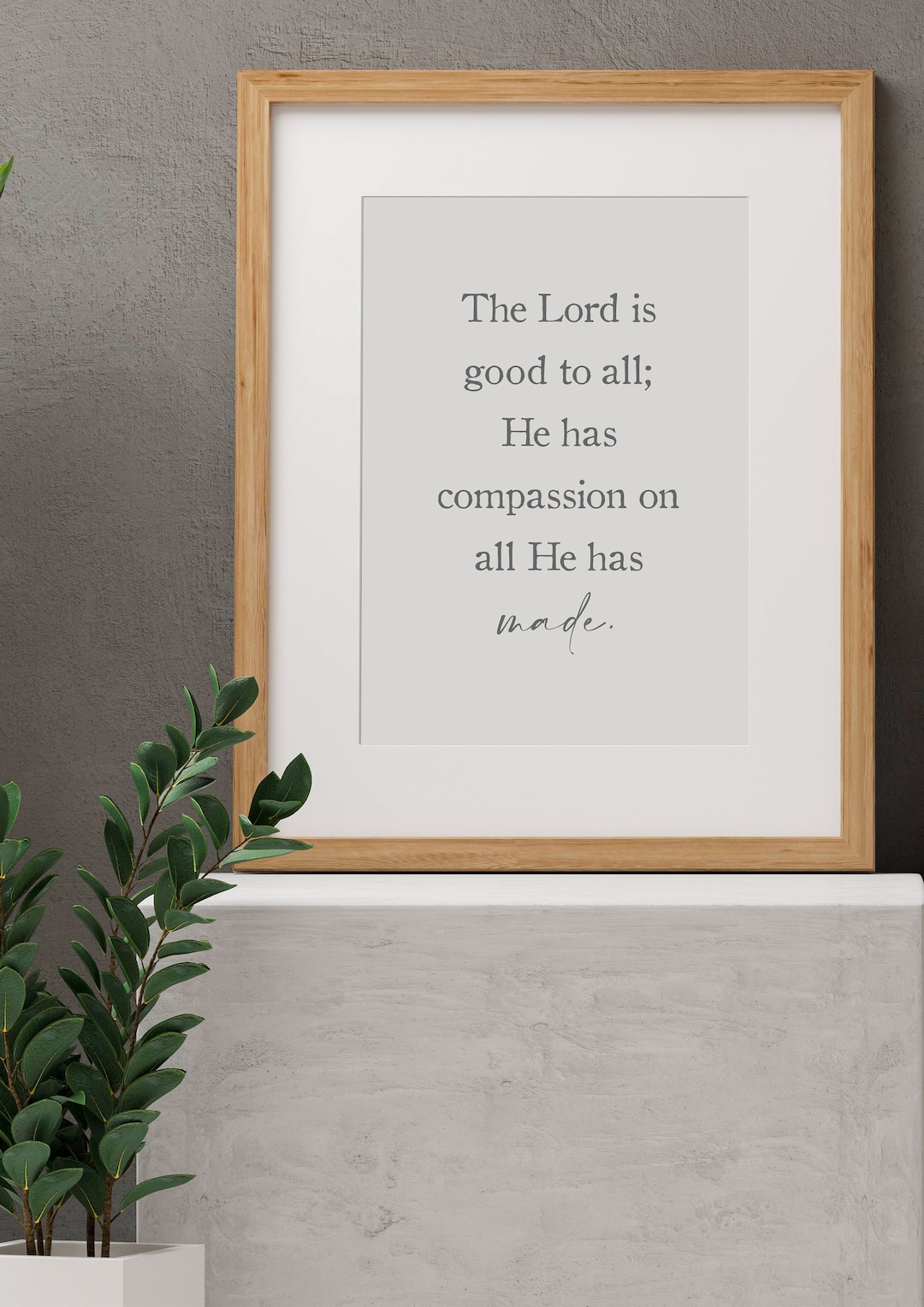 Scripture Wall Art - Psalm 145:9 - Etsy