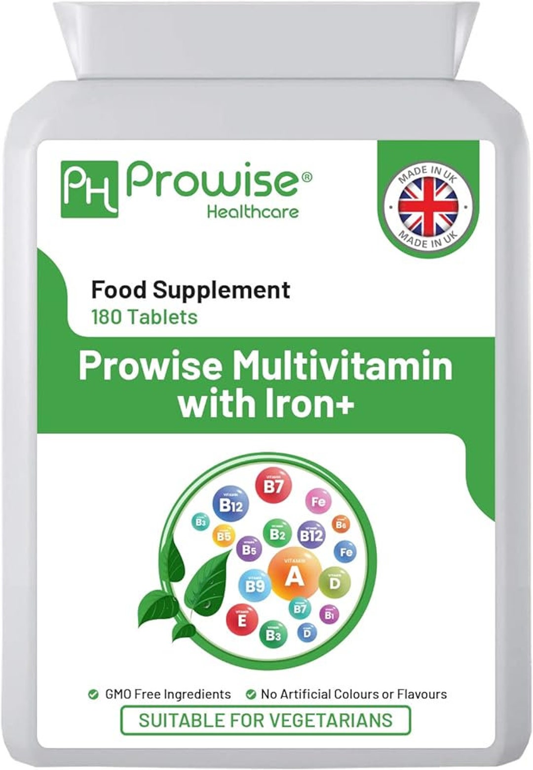 Multivitamin & Iron 180 Tablets (6 Months Dose) Immune Support ...