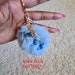 Puffball With Charms Keychain, Cute Fluffy Keychains , Gold Color, Faux ...