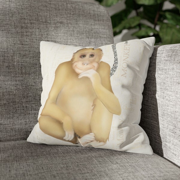 Cheeky Monkey Pillow - Etsy